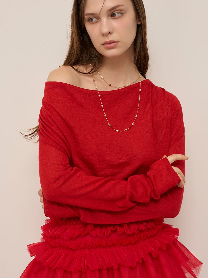 ドレープニットトップス(ニット)｜トップス｜SNIDEL(スナイデル)の通販