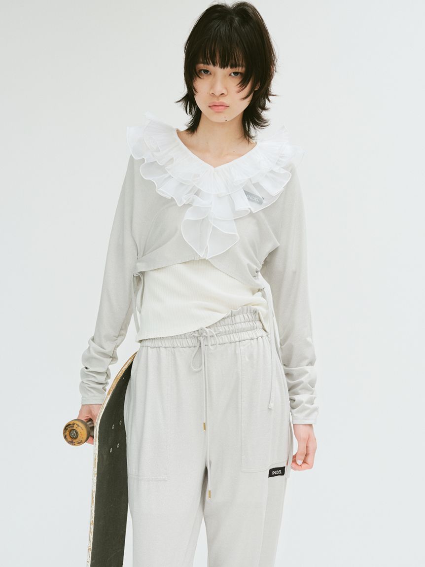 フリルカラーカットプルオーバー(Tシャツ・カットソー)｜トップス