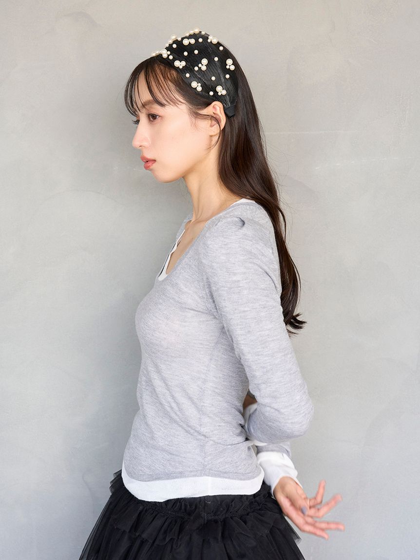 レイヤードニット(ニット)｜トップス｜SNIDEL(スナイデル)の通販サイト